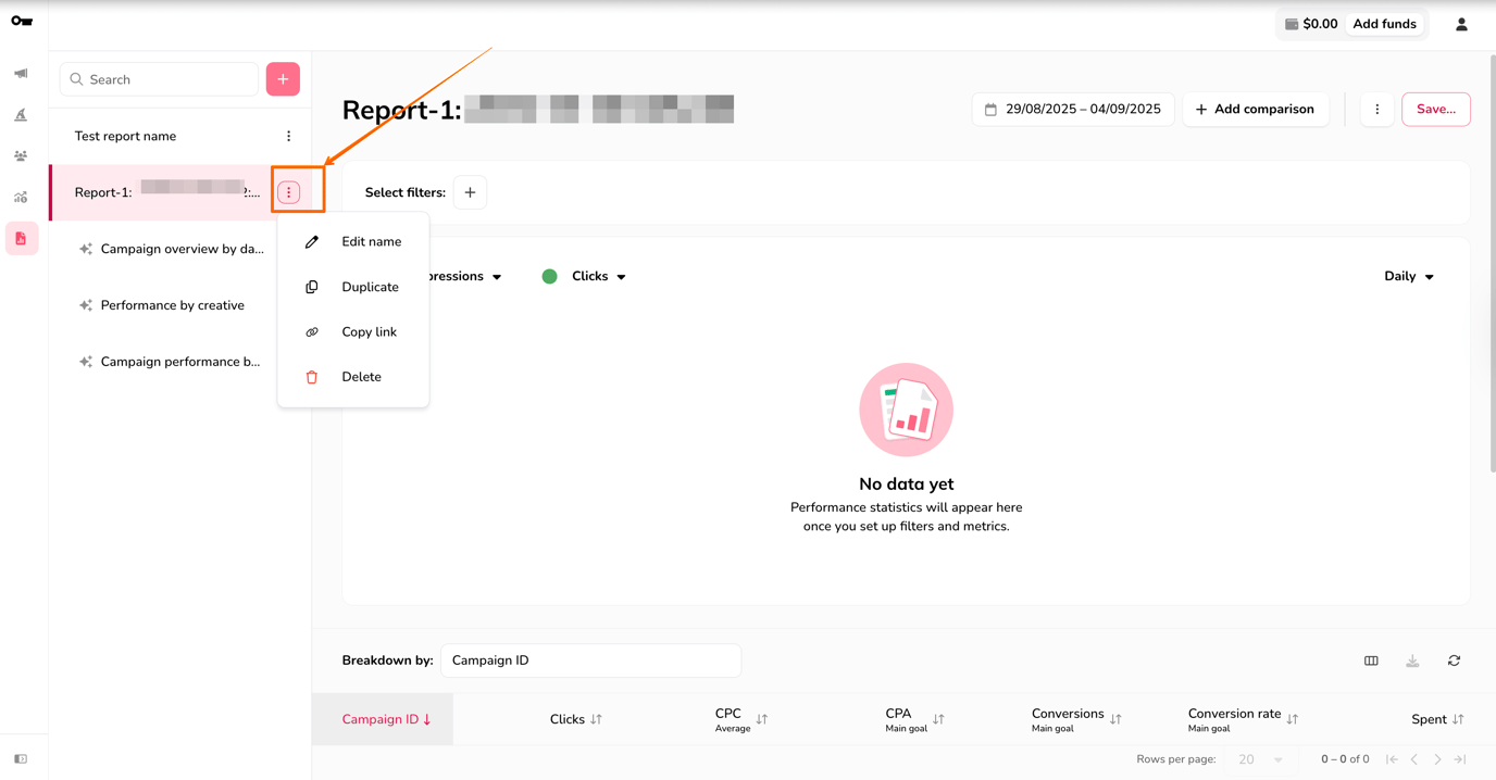 Navigating the Reports Interface in AdSpace